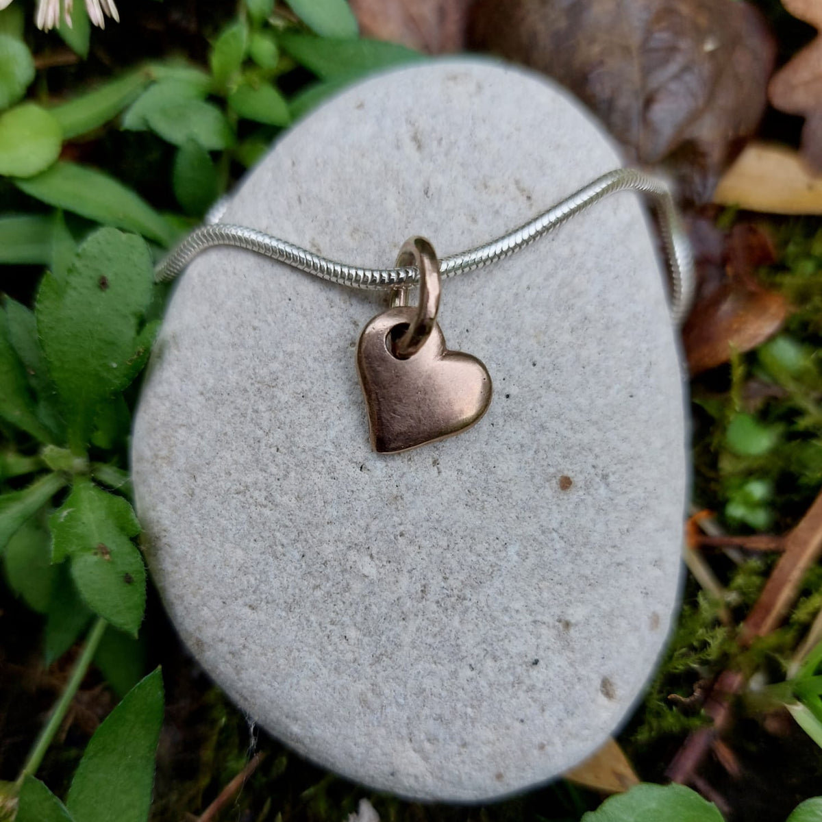 Puff Heart necklace - gp.182 – Silver and Stone